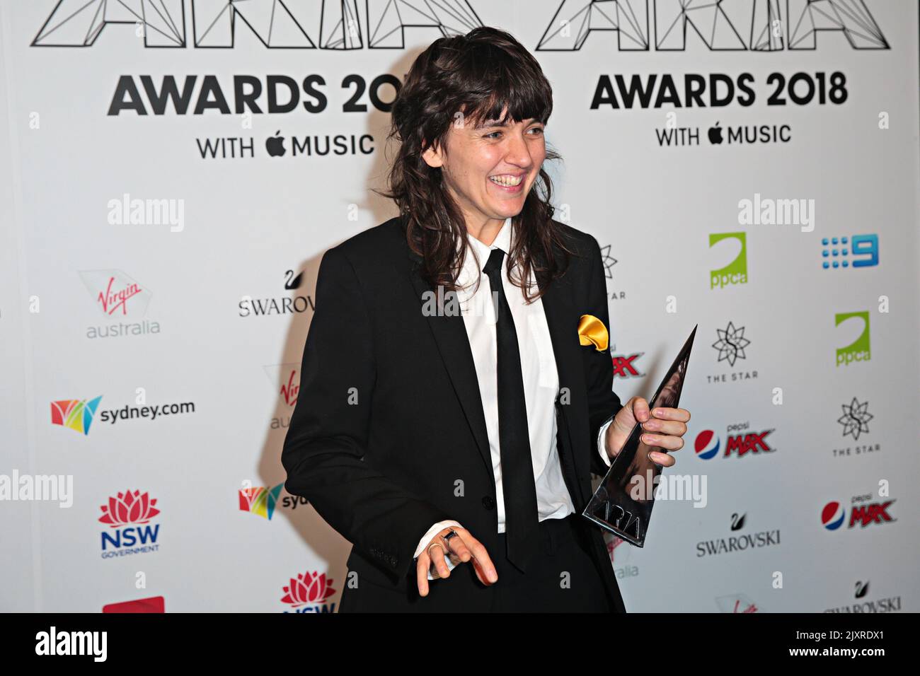 Courtney Barnett poses for a photograph after winning the Award for ...