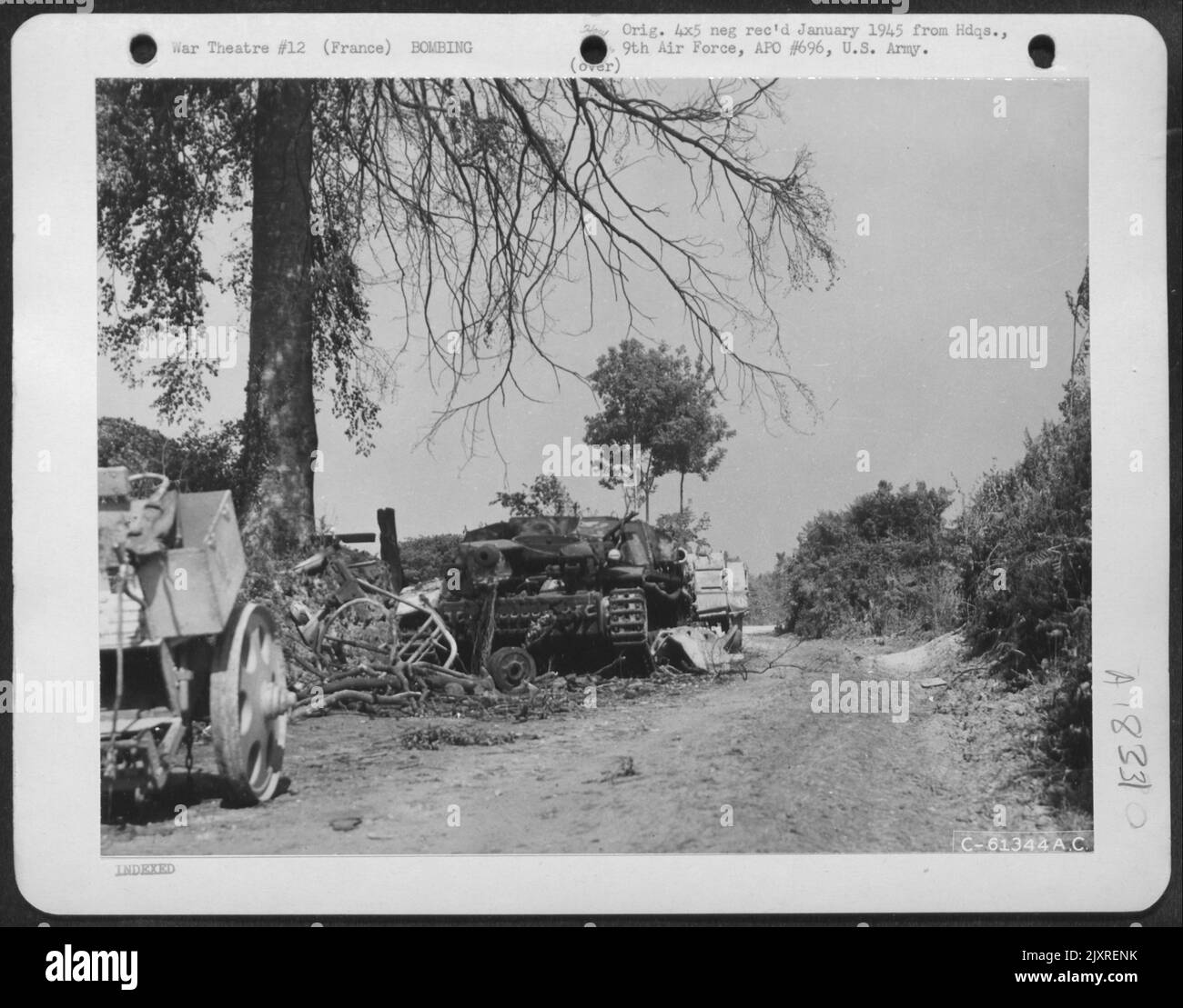 Bomb Damage Somewhere In France. 2 August 1944. [Sd.Kfz. 142 ...