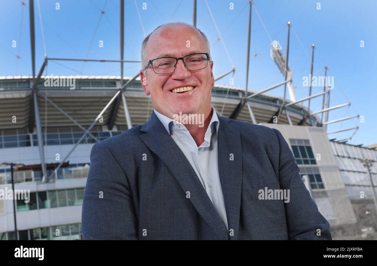 Earl Eddings poses for a photograph at the Melbourne Cricket Ground in ...