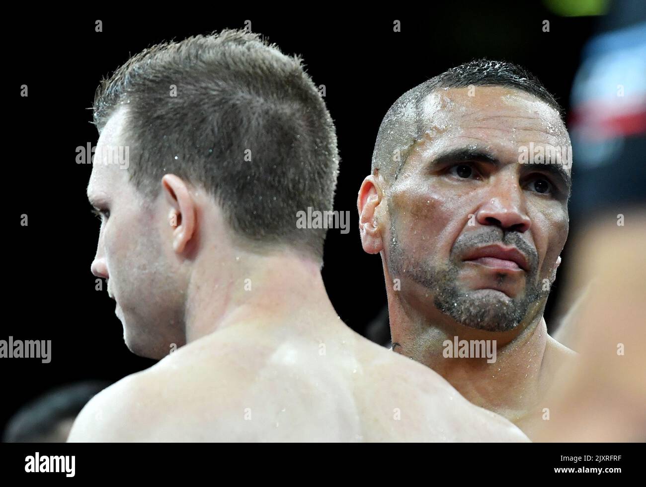Australian boxer's Jeff Horn (left) and Anthony Mundine (right) are ...