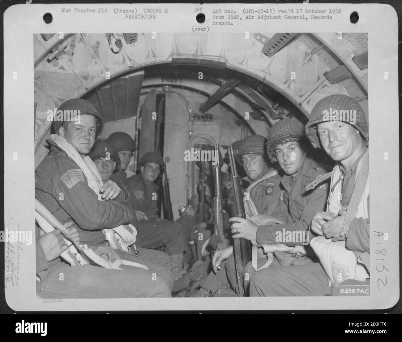 Paratroopers Are Shown Aboard A 9Th Troop Carrier Command Douglas C-47 ...