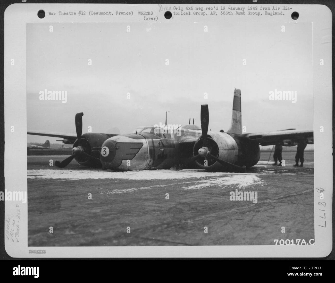 Wreck Of A Douglas A-26 (A/C 139204) Of The 386Th Bomb Group Which Made ...