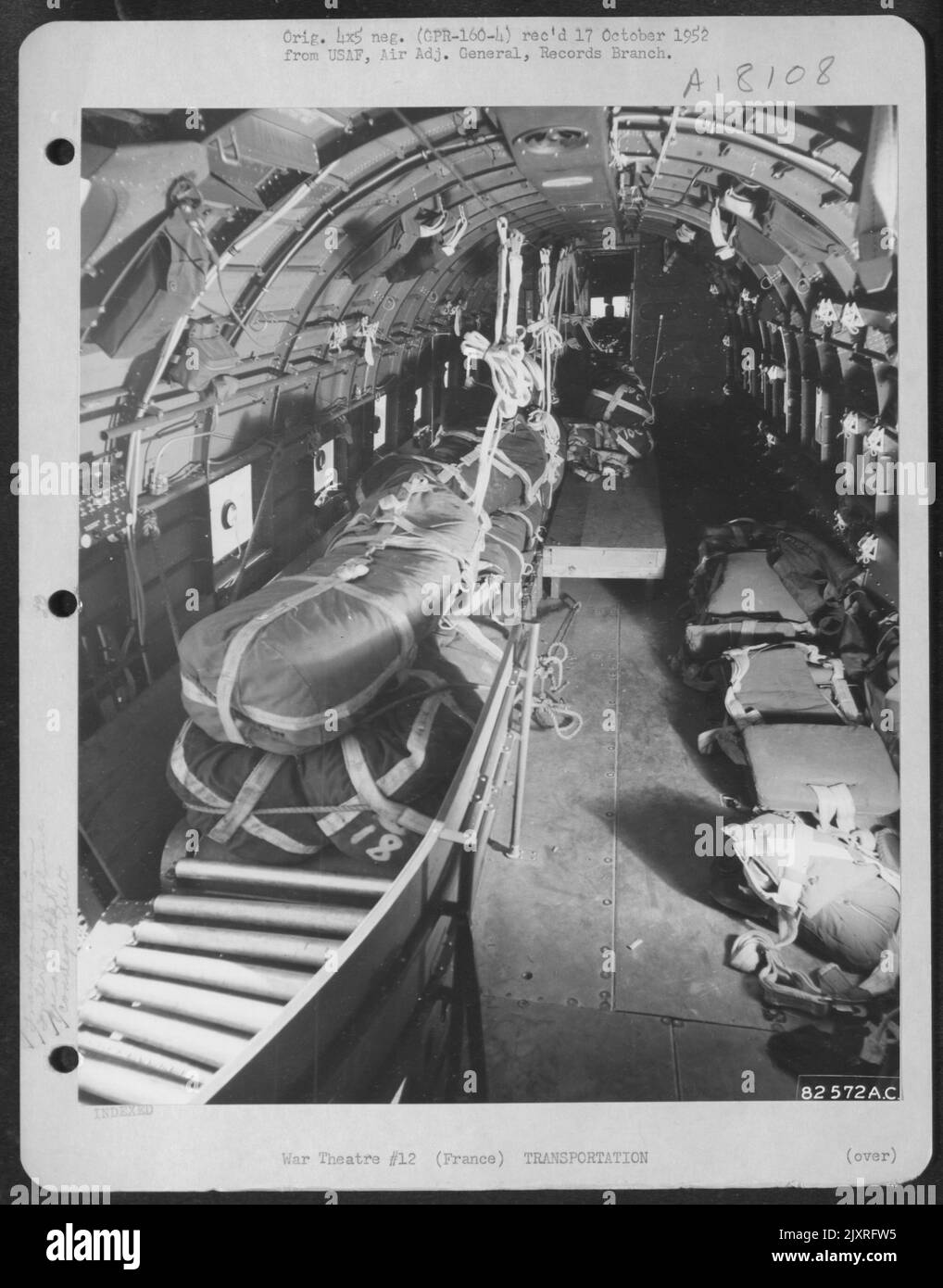 Interior Of A Douglas C-47 Of The 9Th Troop Carrier Command Showing ...