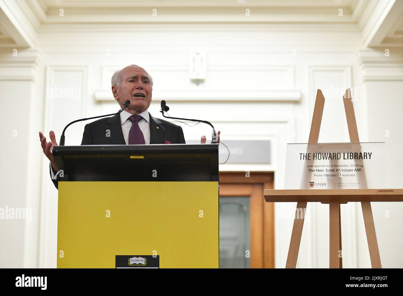 Former prime minister John Howard at the opening of the University of ...