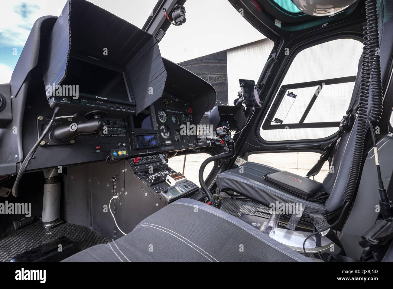 A view inside the cockpit of a Firebird 300 is seen during the State ...
