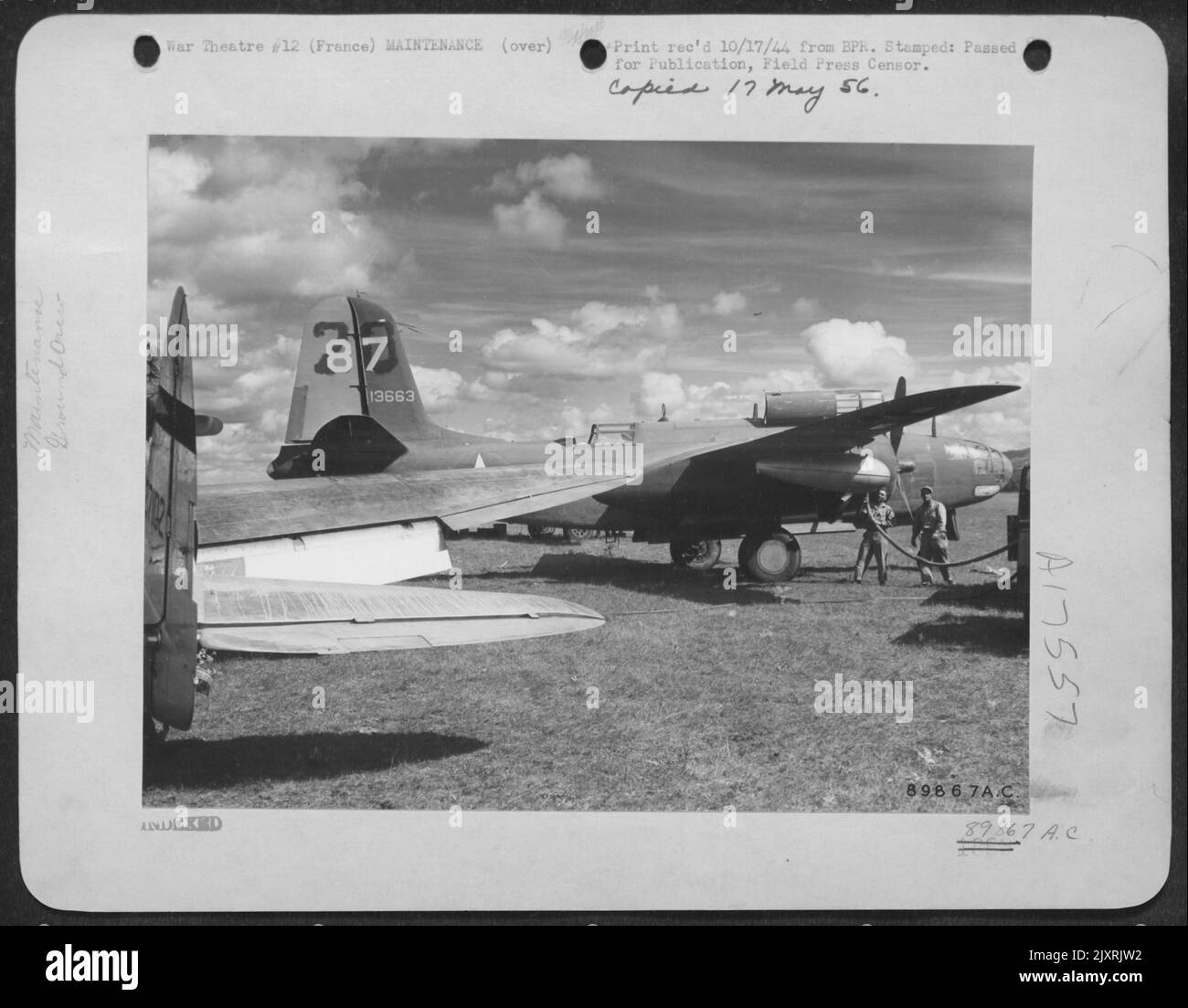 After This Douglas A-20 Boston Bomber Landed At An Advance Air Base In ...