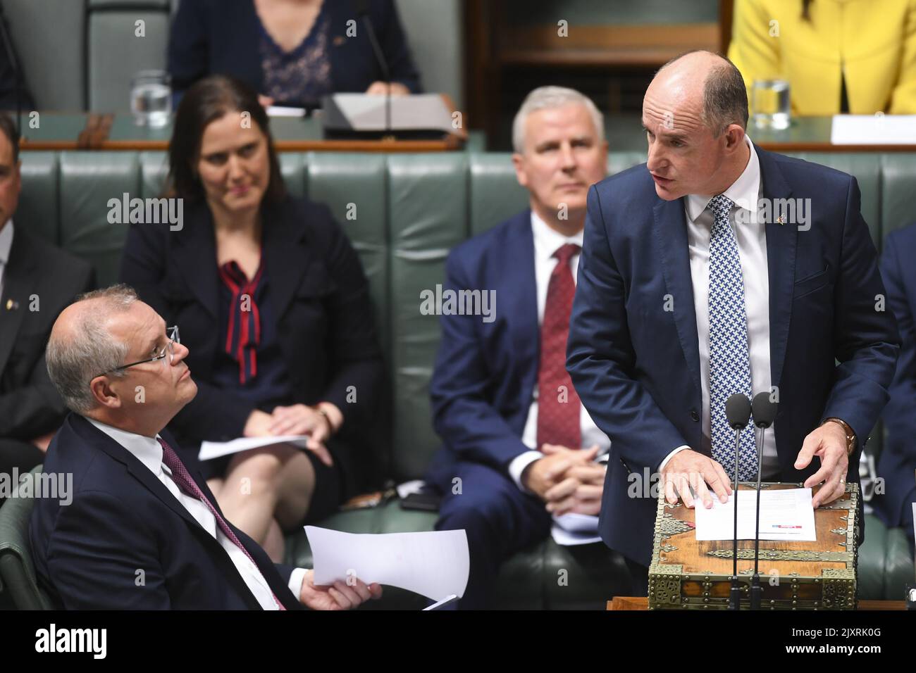 Australian Assistant Treasurer Stuart Robert speaks during House of ...