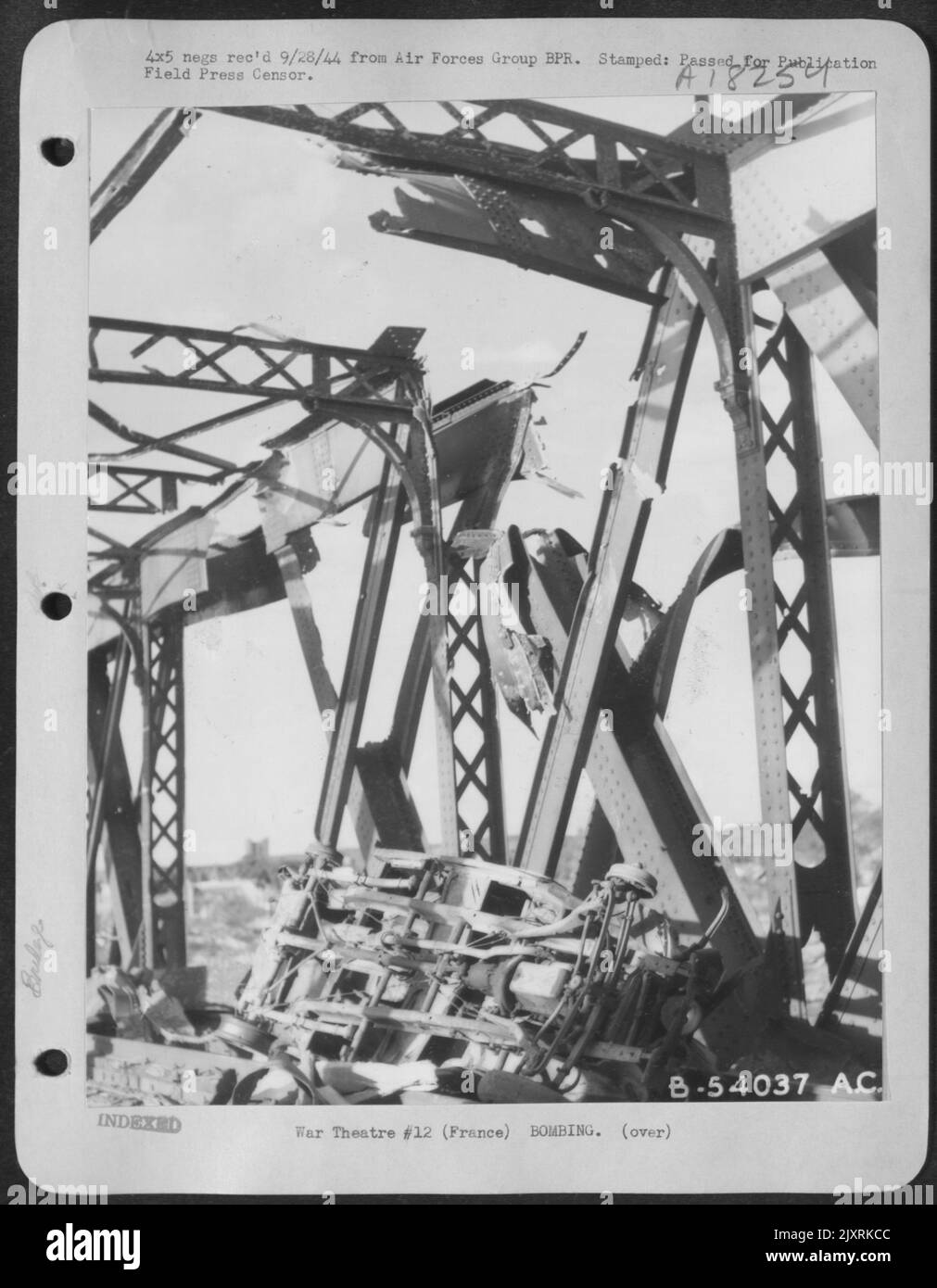 FRANCE-Landing squarely at the junction of two steel spans, this aerial ...