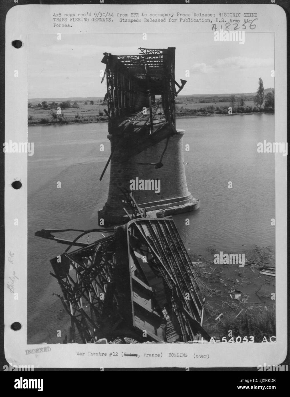 HISTORIC SEINE TRAPS FLEEING GERMANS. Movement of troops, supplies, and ...