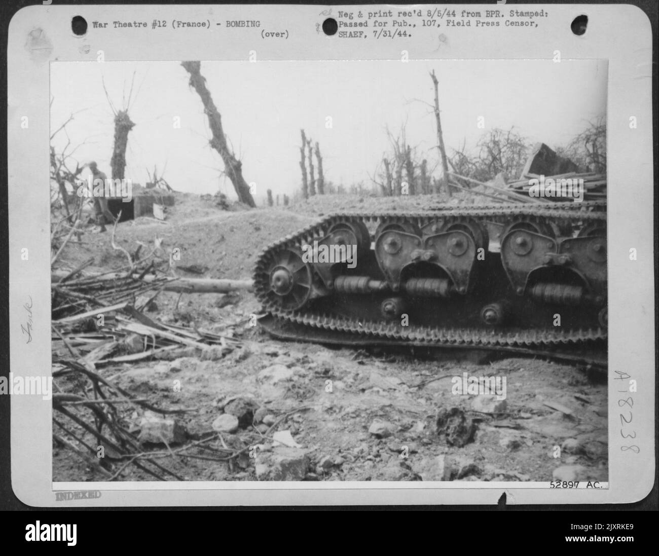 This picture shows the effects of concentrated 9th AF bombing on a ...