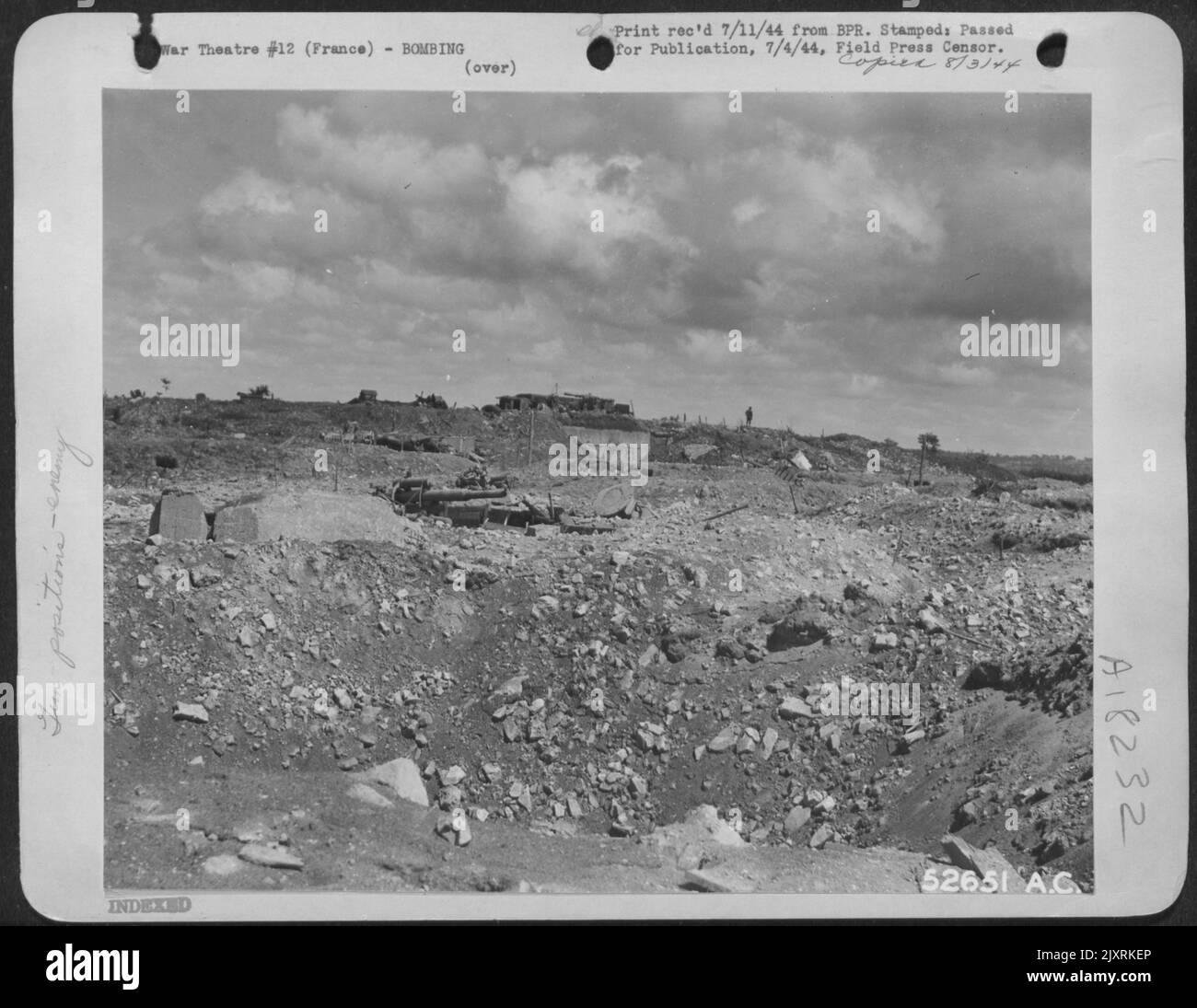 Guns and fortifications are just rubble after a dive-bombing attack on ...