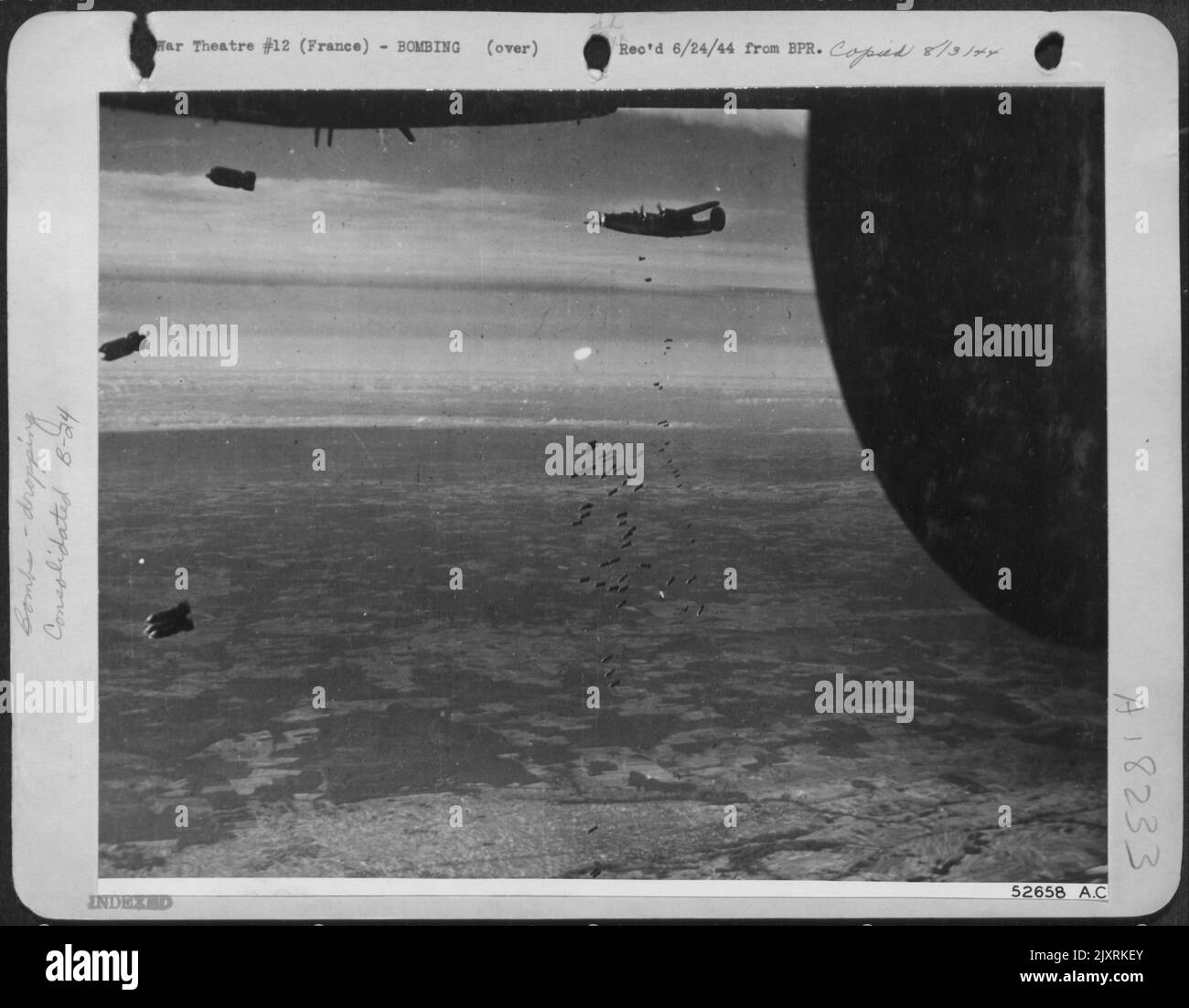 END OF THE LINE-Bombs from Consolidated B-24 Liberators of the U.S. 8th ...