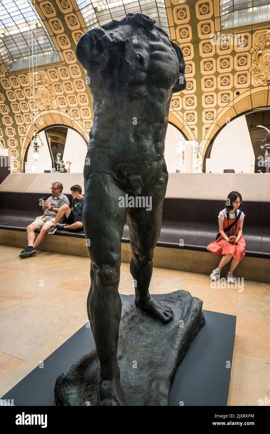 Man who walks, sculpture by Auguste Rodin, Musée d'Orsay, Paris, France ...