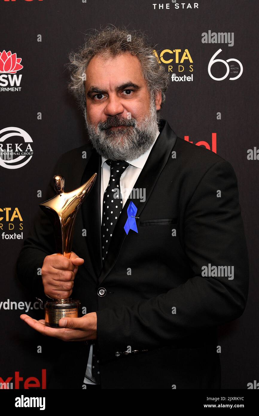 Wayne Blair poses for a photograph after winning the award for Best ...