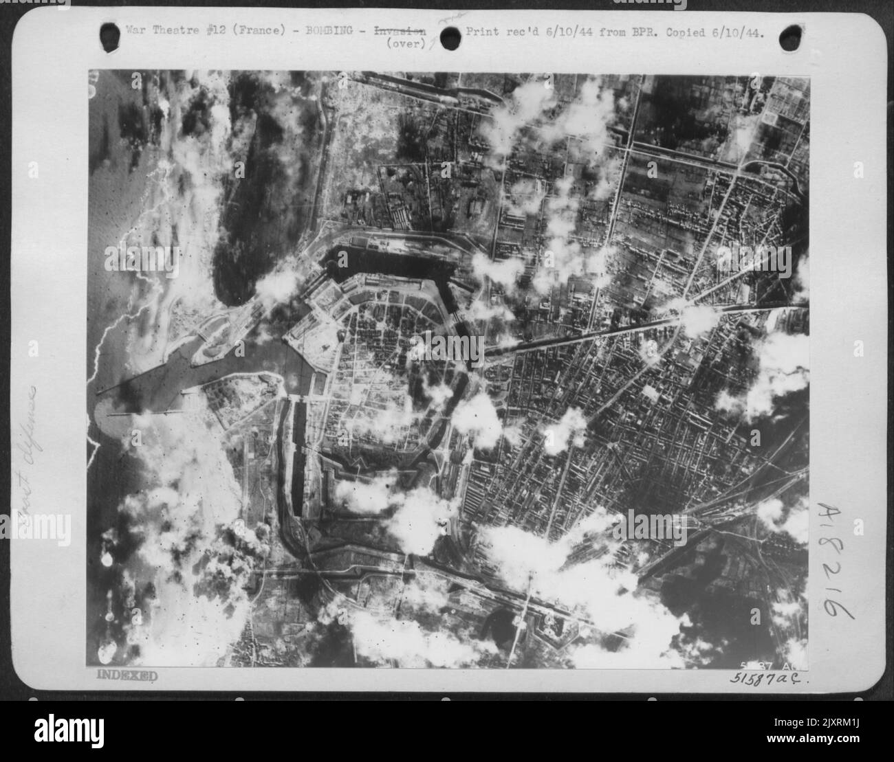 8th AF Consolidated B-24's soften up coast installations near Calais 5 ...