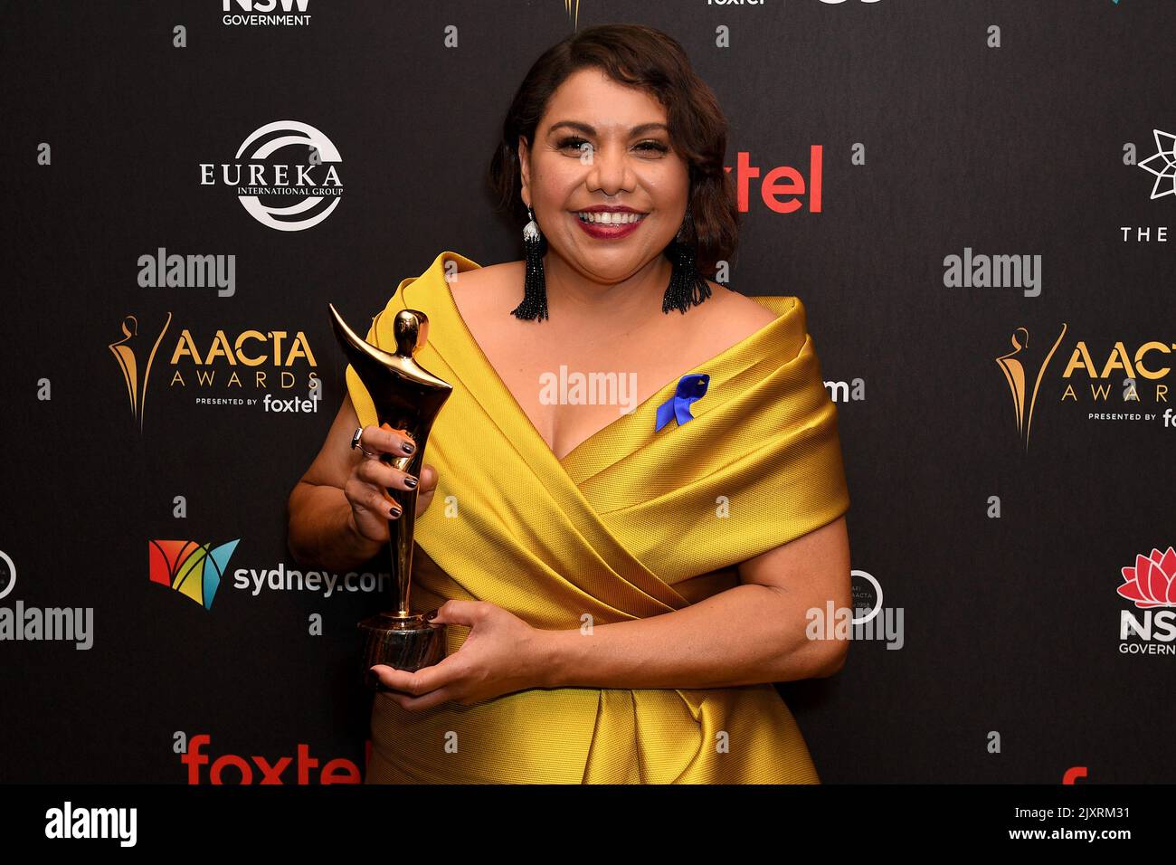 Deborah Mailman poses for a photograph after winning the award for Best ...