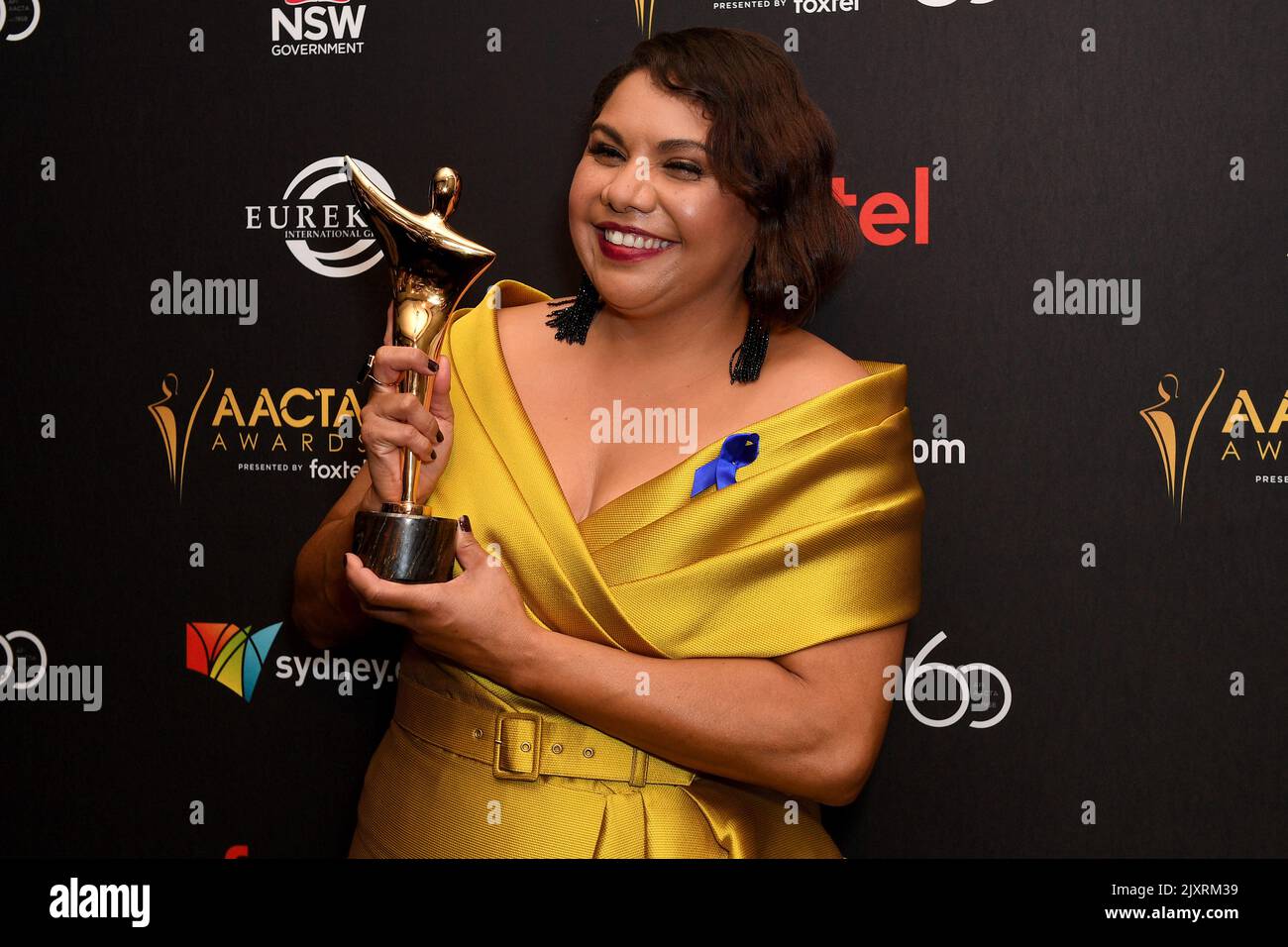 Deborah Mailman poses for a photograph after winning the award for Best ...