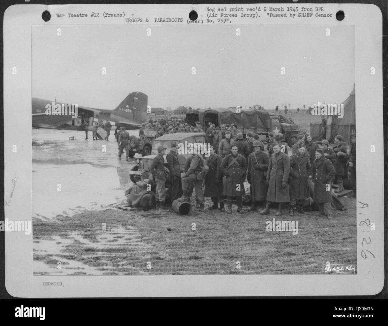 Ninth Air Force Service Command men of Col. Lester W. Nicol's group ...