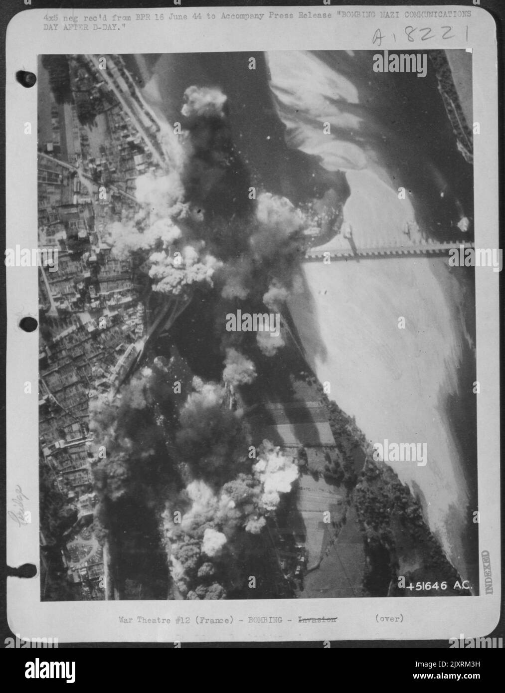 Bridges and communications behind the German lines in northern France ...