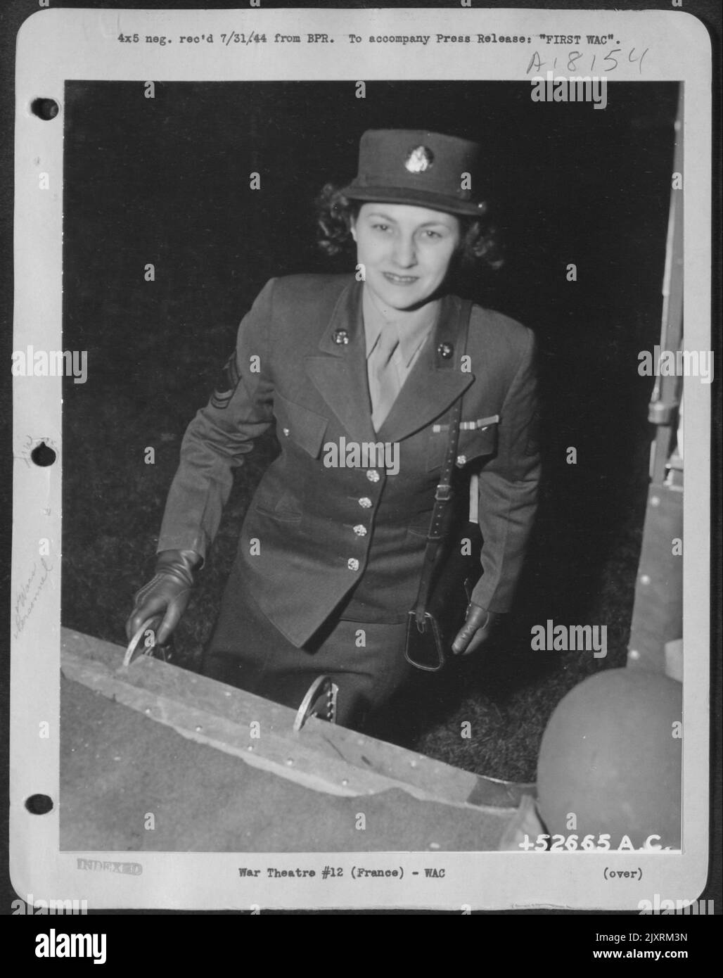 First WAC to fly to Normandy is Sgt. Mabel S. Carney, Camden, N.J. She ...
