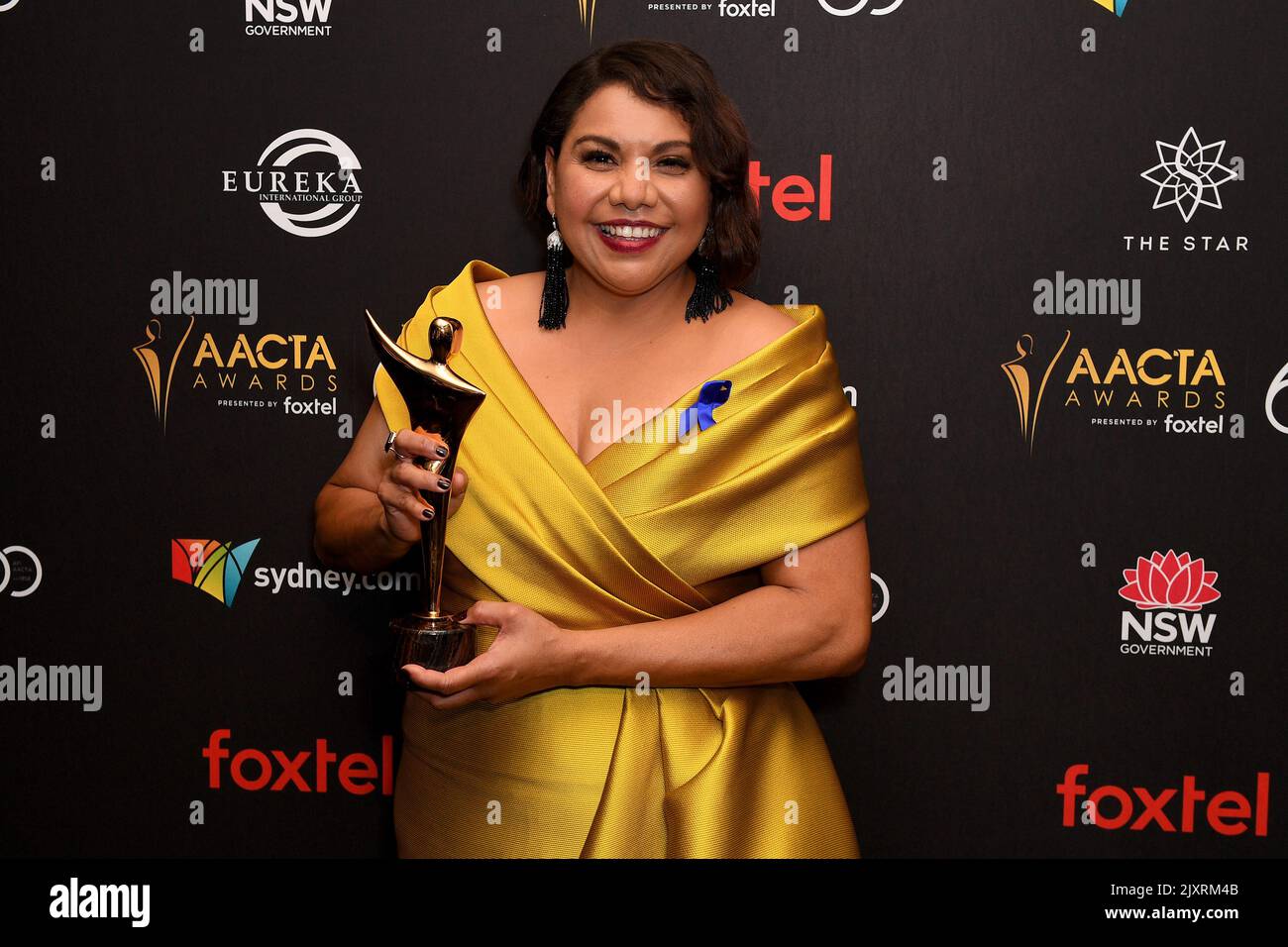 Deborah Mailman poses for a photograph after winning the award for Best ...