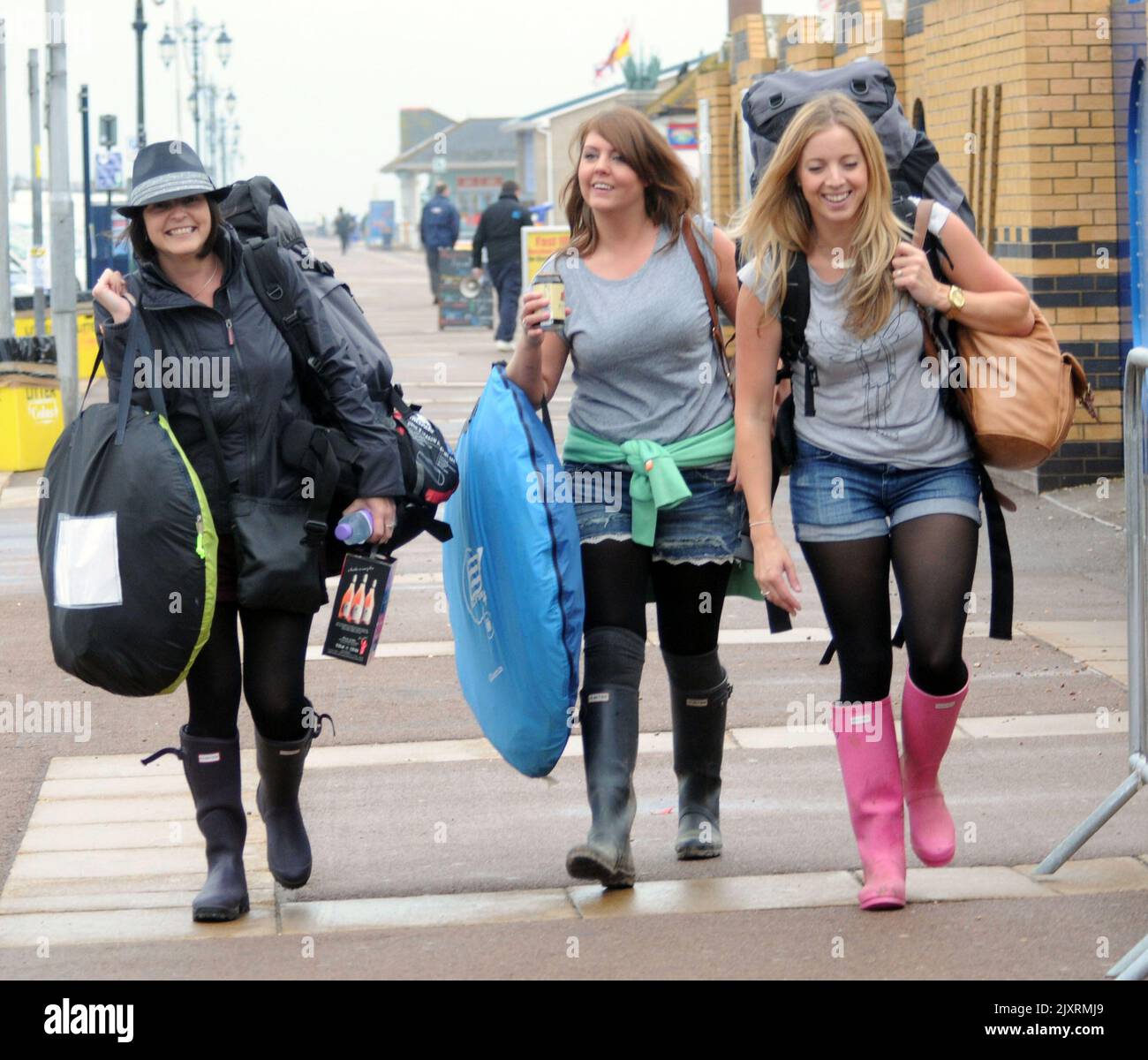 THE RAIN DIDN'T DAMPEN THE SPIRITS OF L. TO R. LOUISE STALLARD, EMMA ...
