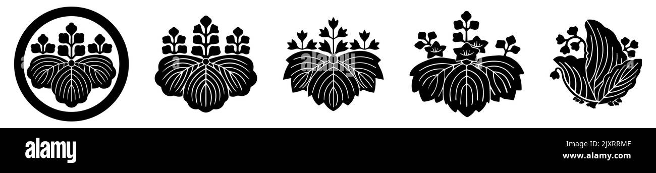 Government Seal Set of Japan. National emblems. Vector illustration ...