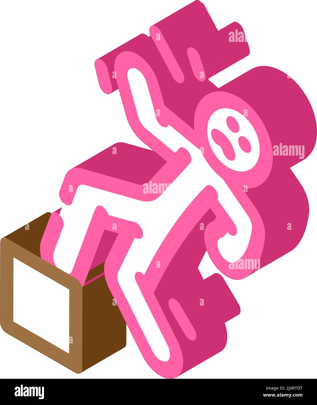 fall man accident isometric icon vector illustration Stock Vector Image ...