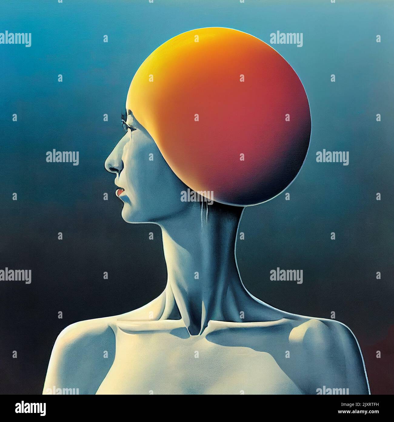 Alien with big head hi-res stock photography and images - Alamy