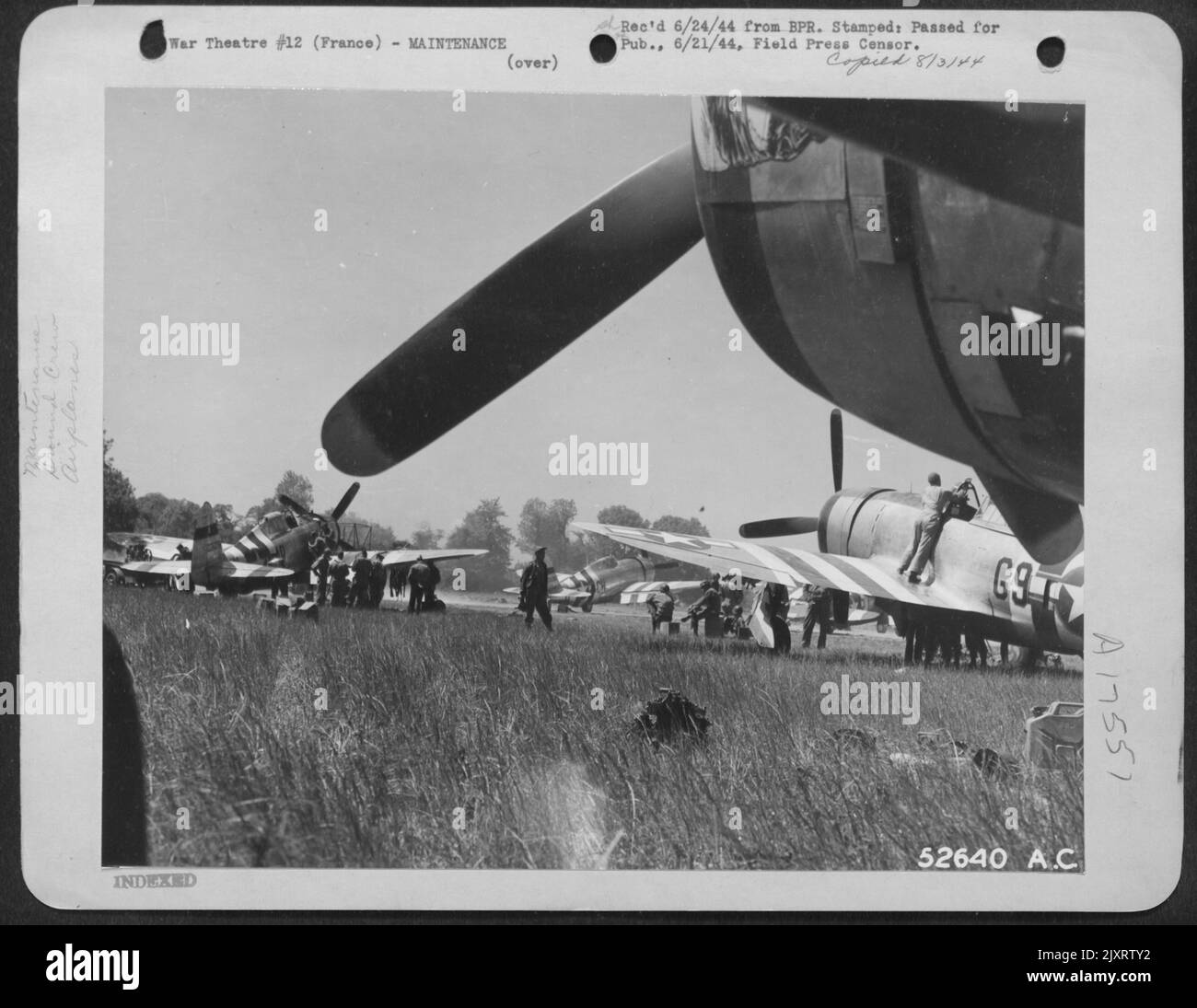 In this general view at one of the emergency landing strips crew ...
