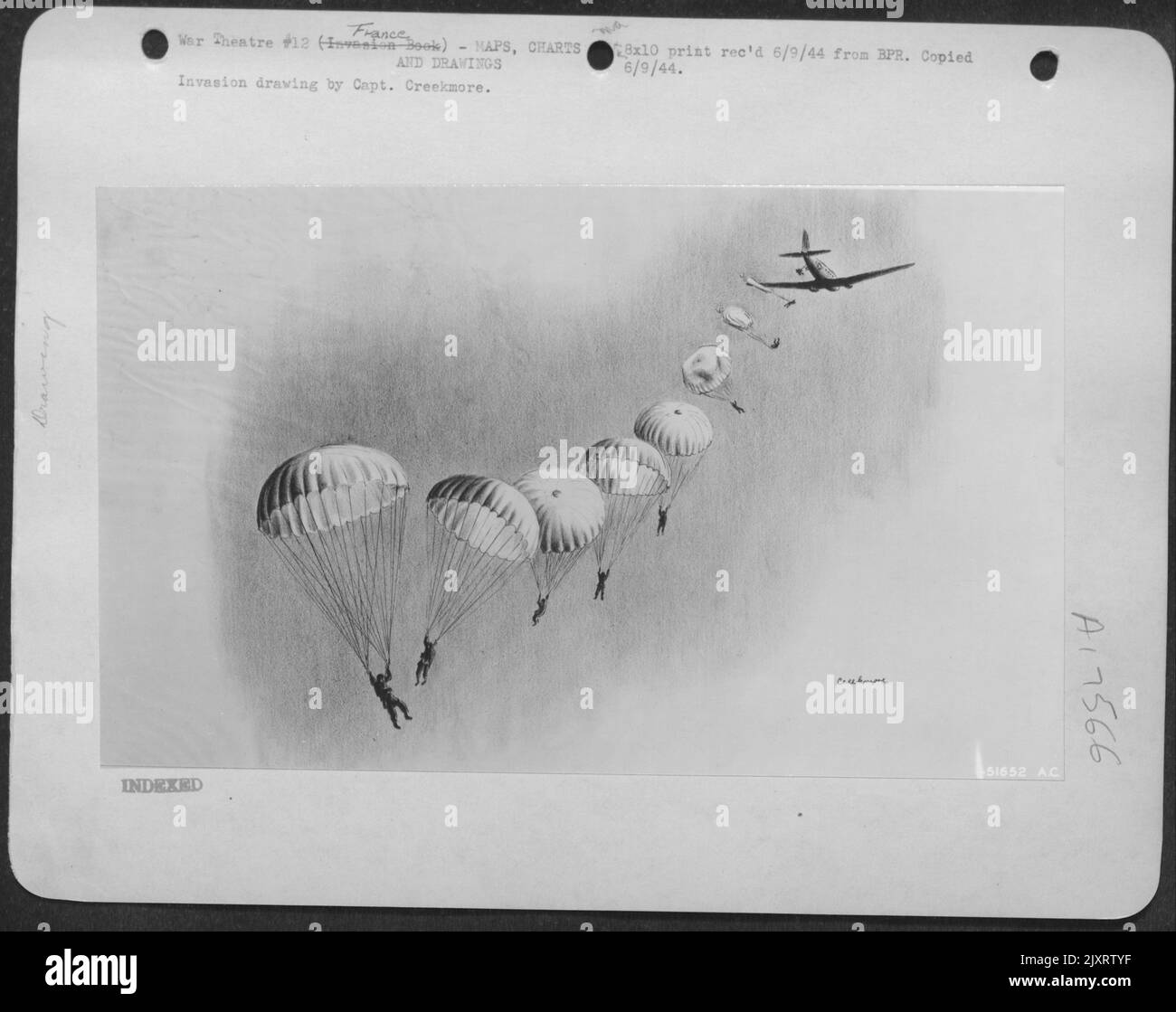 Invasion drawing by Capt. Creekmore Stock Photo - Alamy