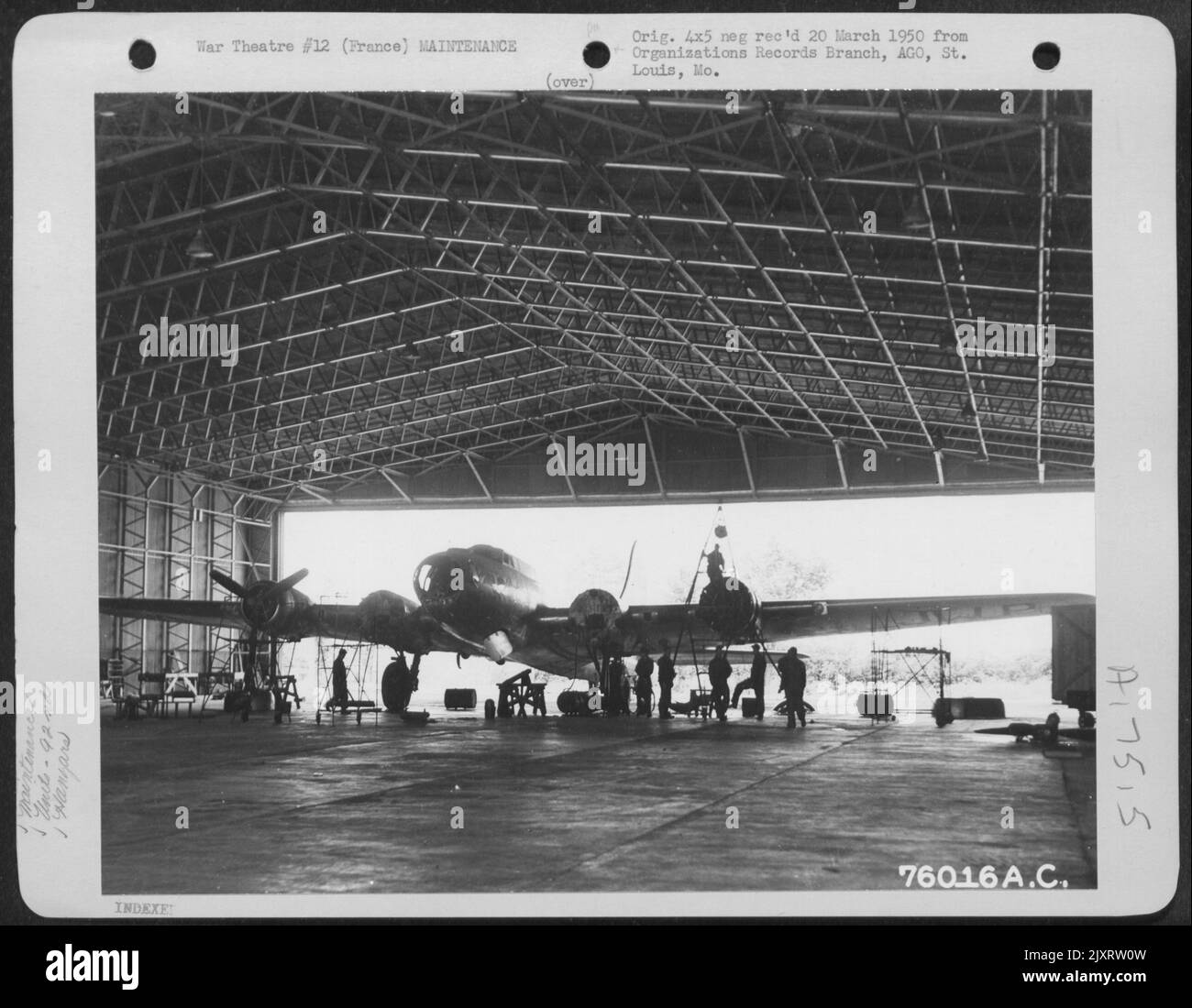 Mechanics Of The 92Nd Bomb Group Work On The Engines Of A Boeing B-17 ...