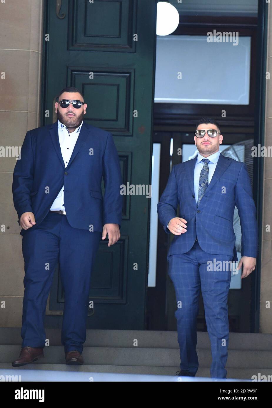 Abraham Sayour (left) and Hasan Sayour leaves the Central Local Courts ...