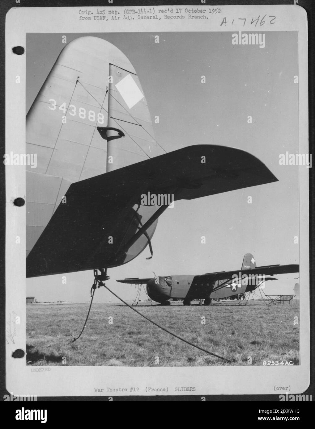 A Waco Cg-13 Glider At A 9Th Troop Carrier Command Base Somewhere In ...