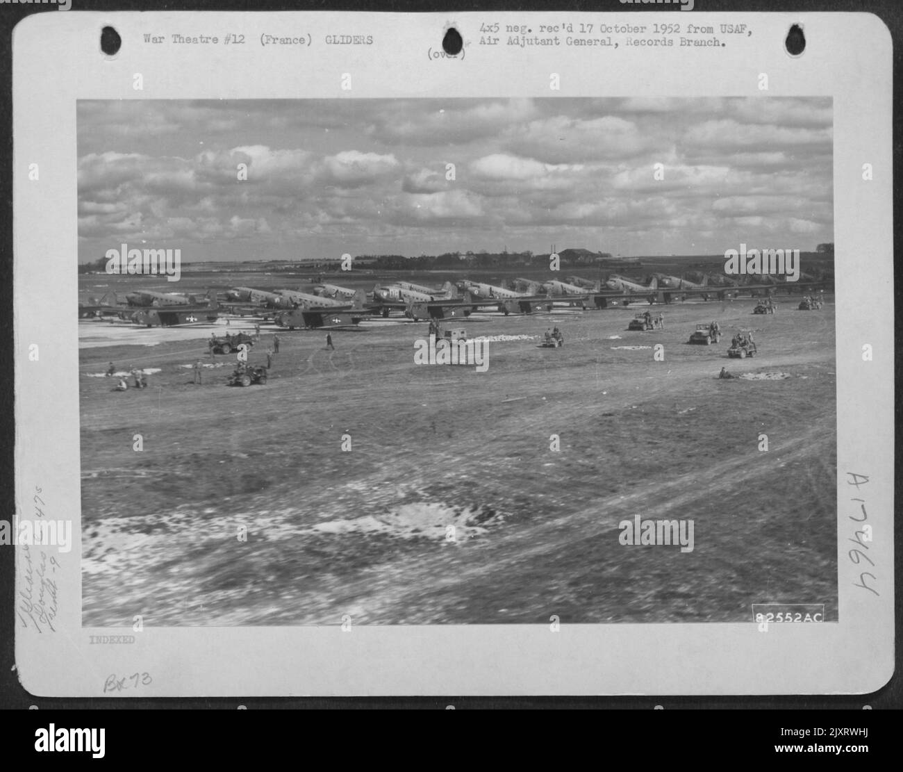 Douglas C-47 And Gliders Of The 9Th Troop Carrier Command Await Take ...