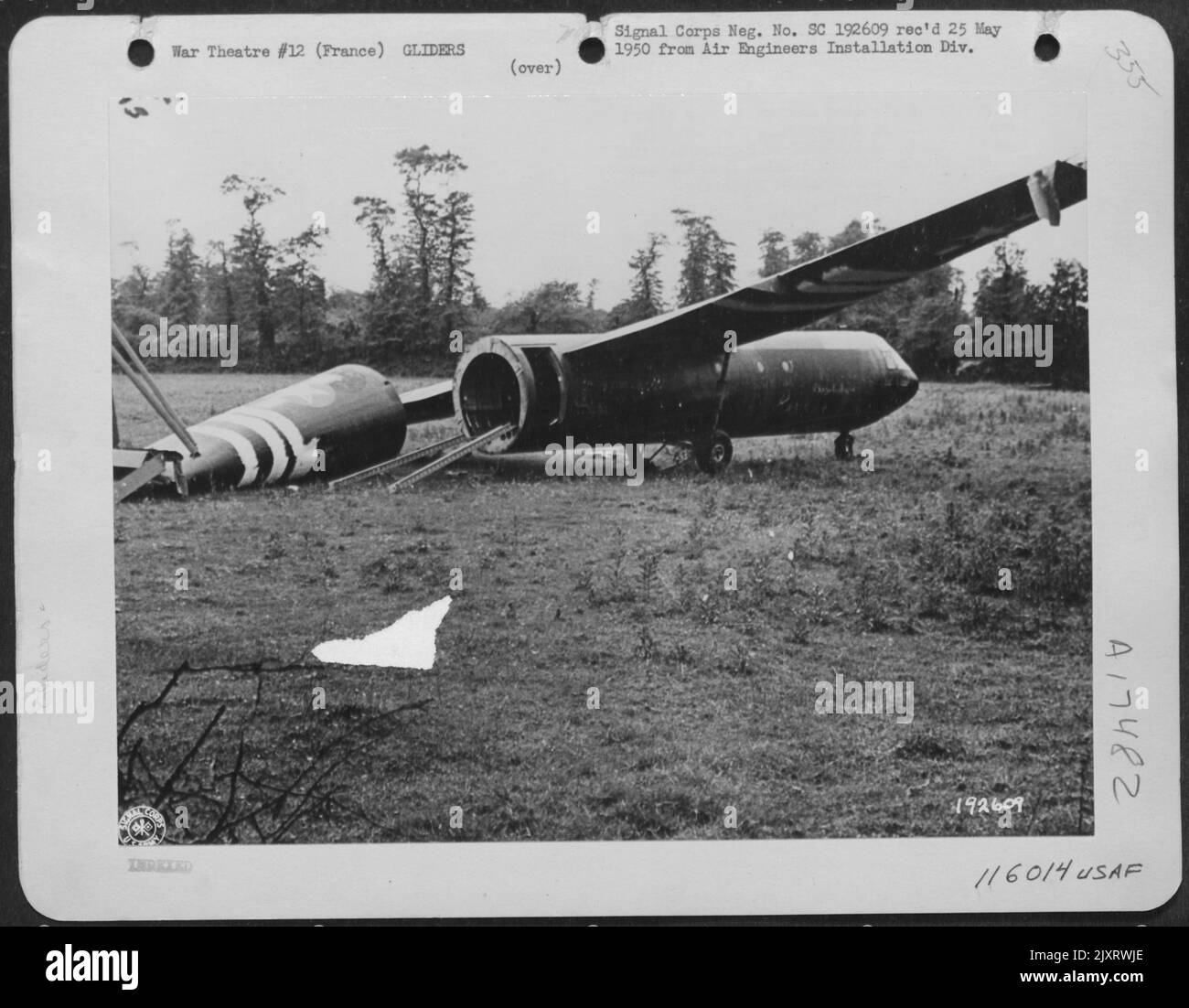 An American Glider [Airspeed Horsa] Lies Dismantled In A French Field ...