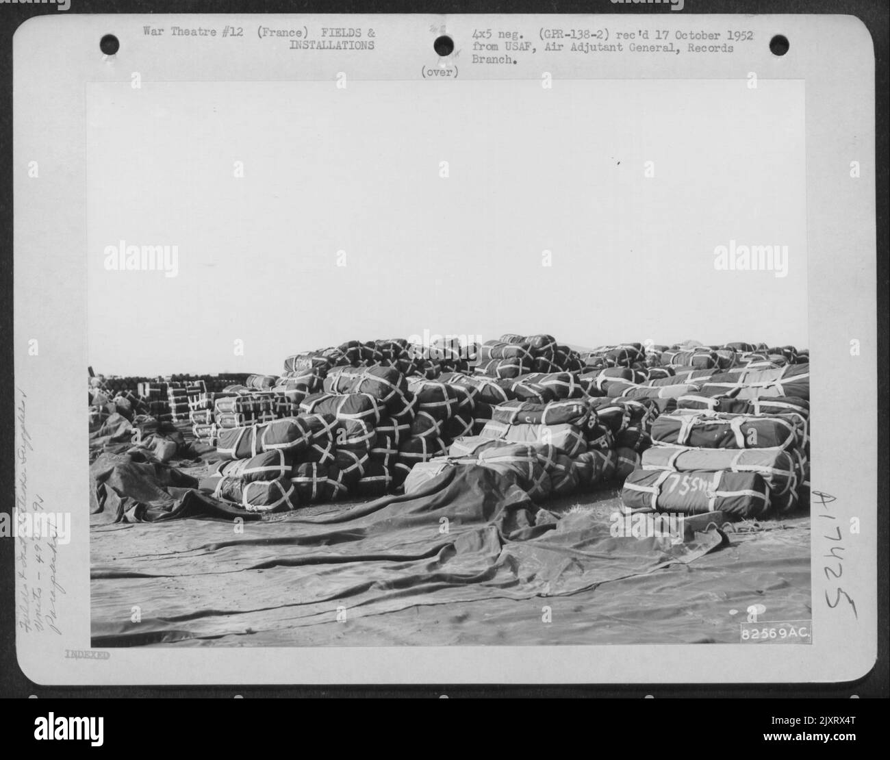 Stockpile Of Parapacks At The 490Th Qm Depot, 9Th Troop Carrier Command ...