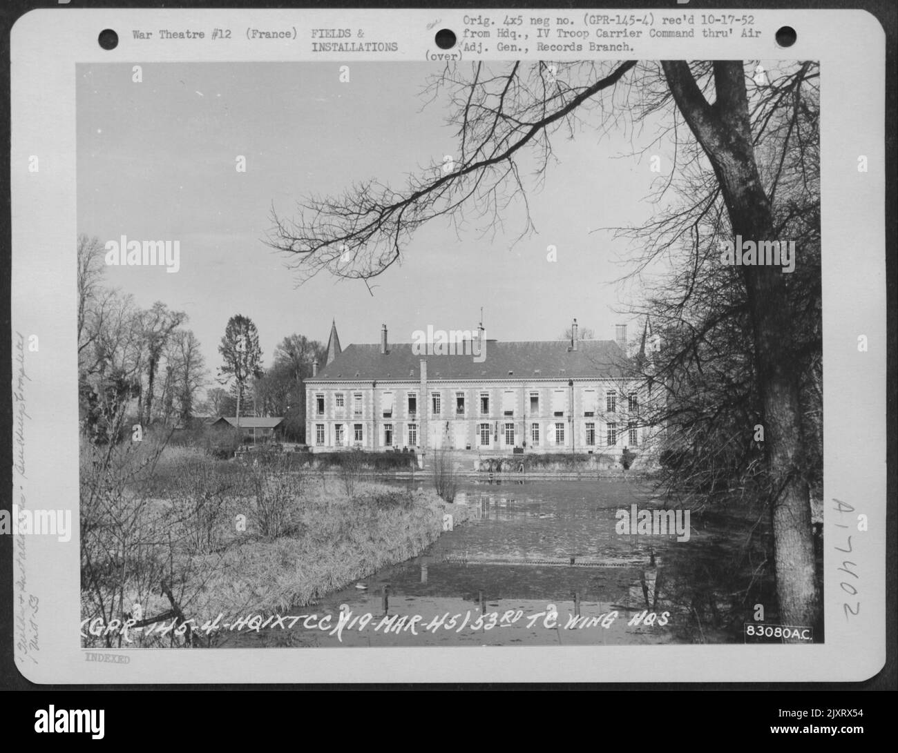 The 53Rd Troop Carrier Wing Headquarters Building Somewhere In France ...