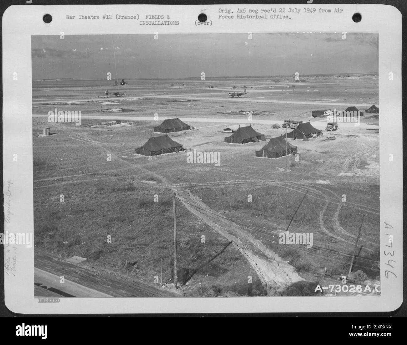 Aerial View Of The 410Th Bomb Group Base At Station A-68 In France ...