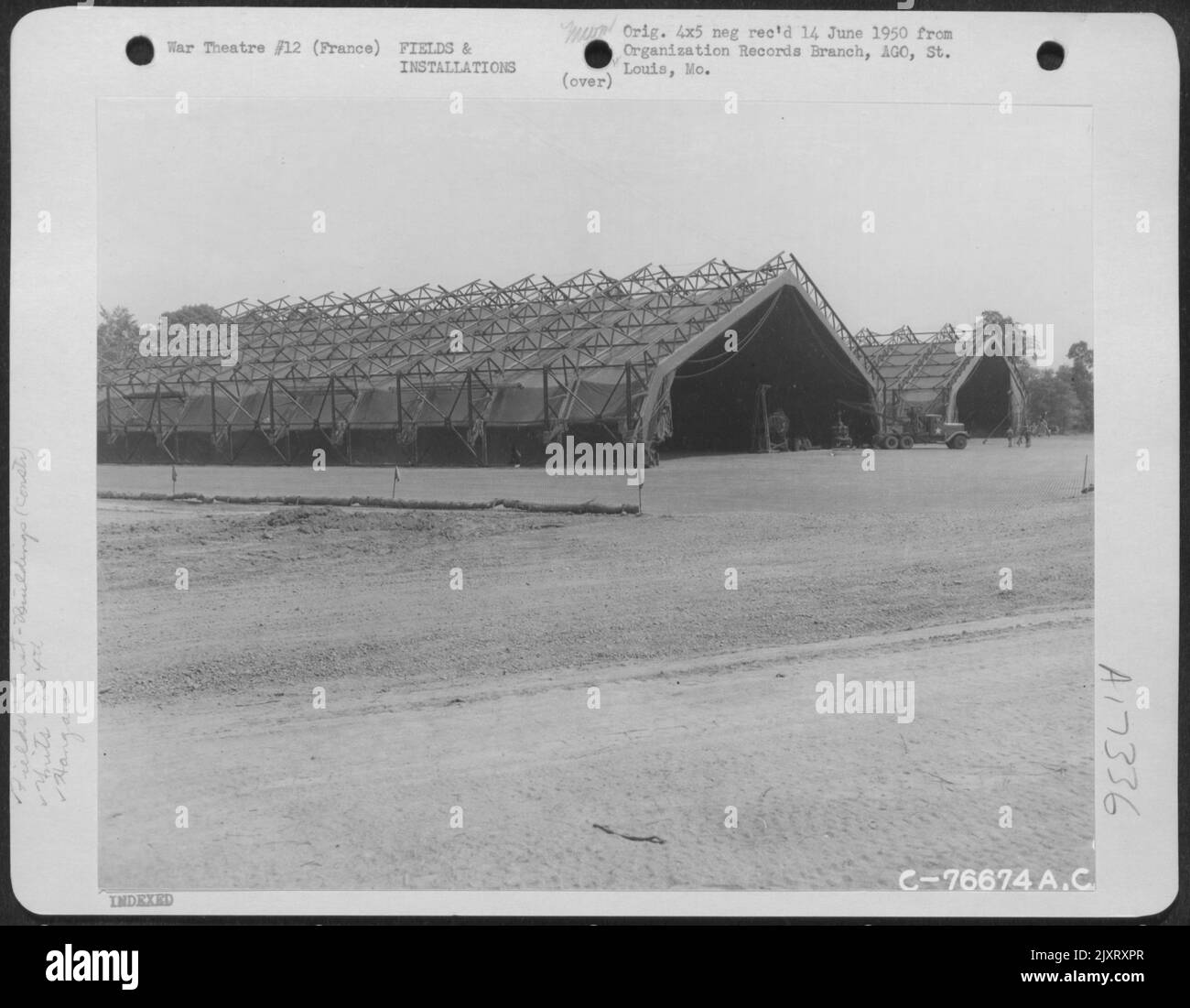 Construction Of A Butler Hangar By Men Of The 834Th Engineer Aviation ...