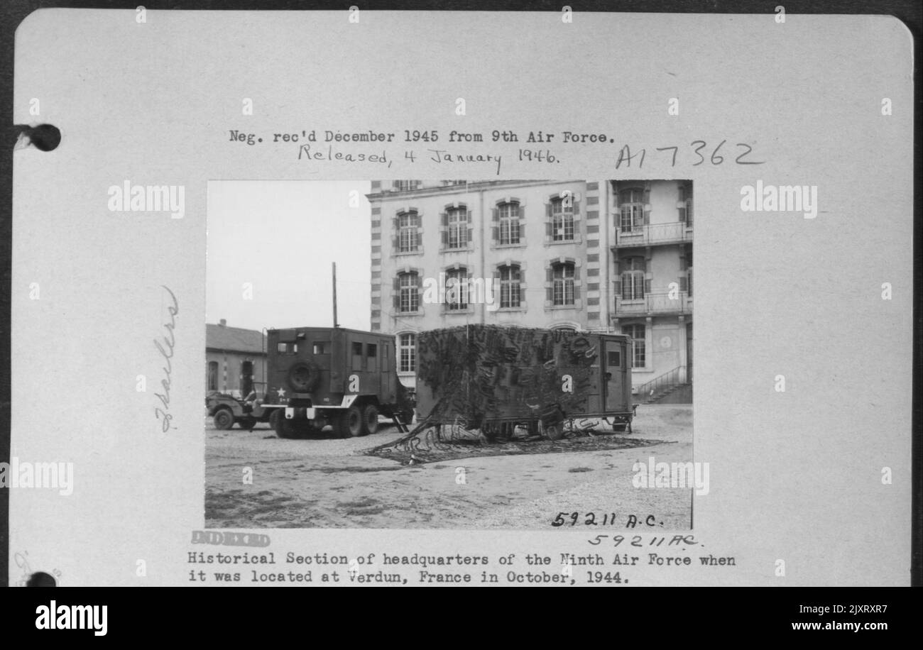 Historical Section Of Headquarters Of The 9Th Air Force When It Was ...
