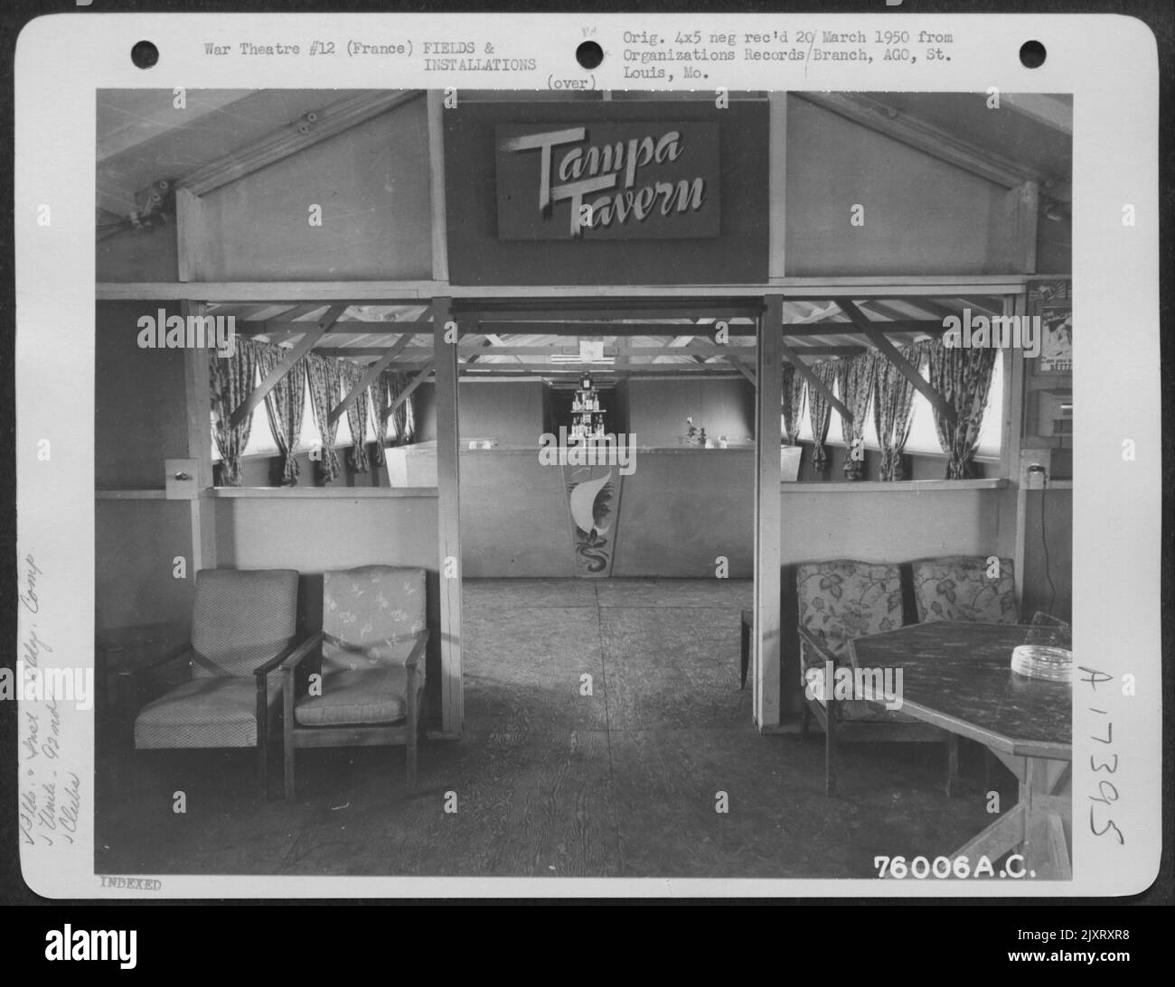 Interior View Of The Officers Club Of The 92Nd Bomb Group At An Air ...