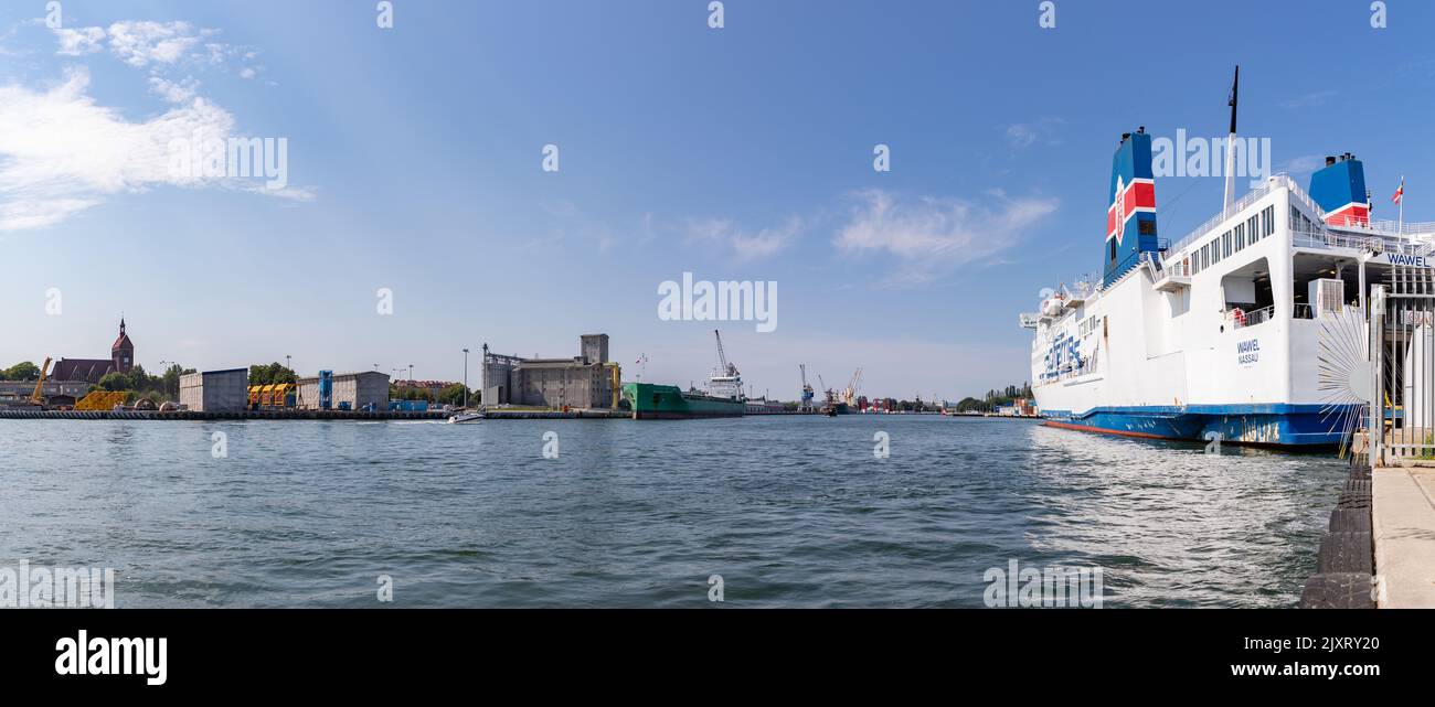 A picture of a large passenger and roll on-roll off cargo ship from ...