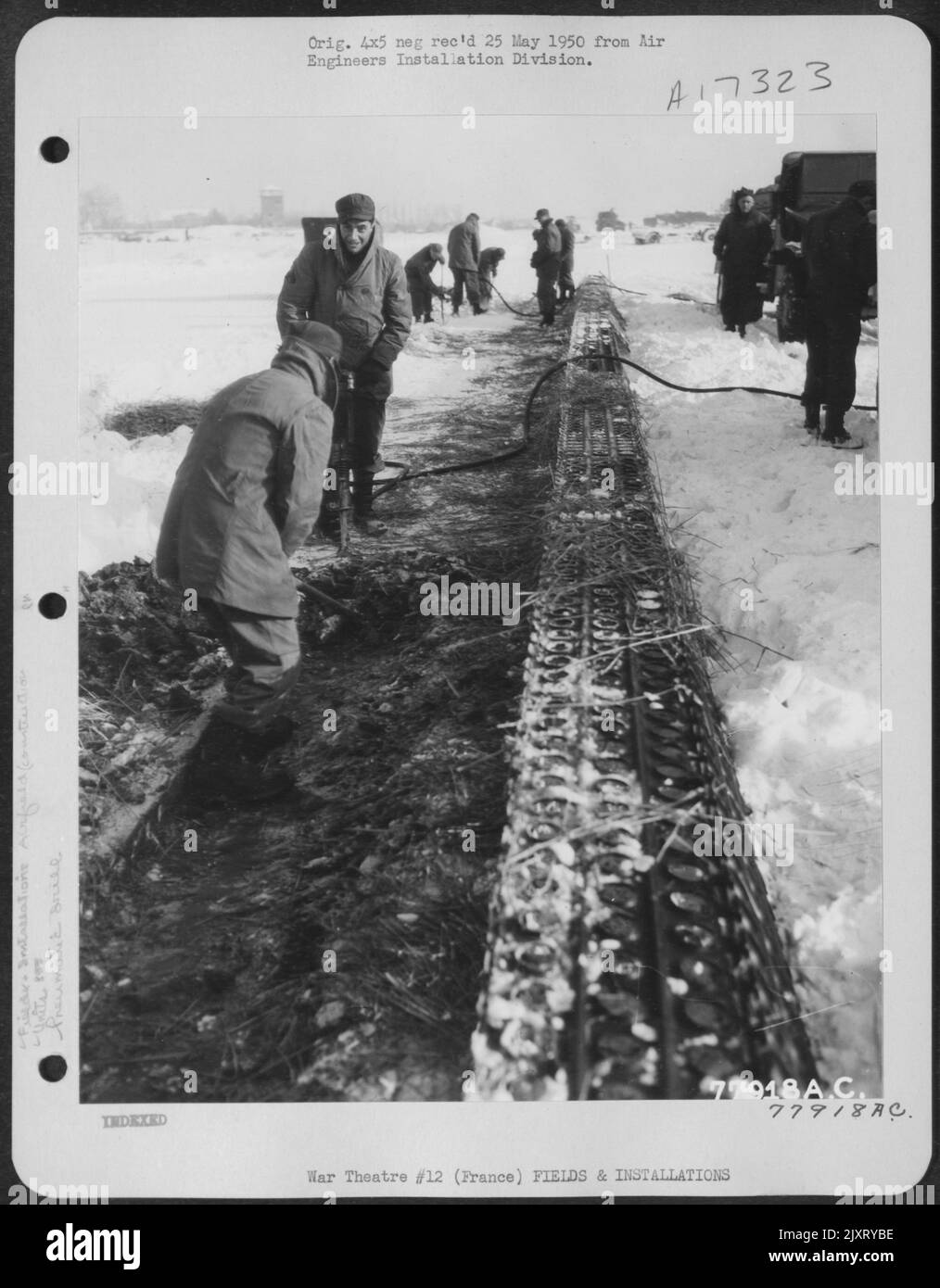 Members Of The 833Rd Engineer Aviation Battalion Use Pneumatic Drills ...