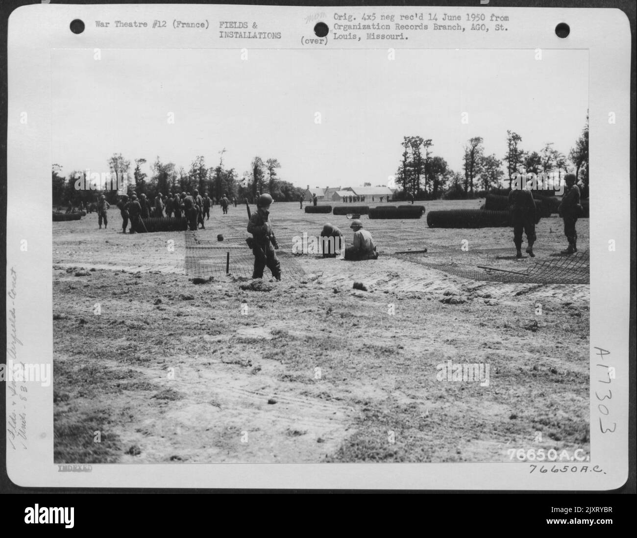 Wire Mesh Is Laid By The 834Th Engineer Aviation Battalion During The ...