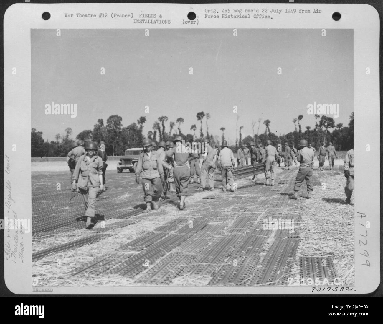 A Pierced Plank Runway Under Construction By The 9Th Engineer Command ...