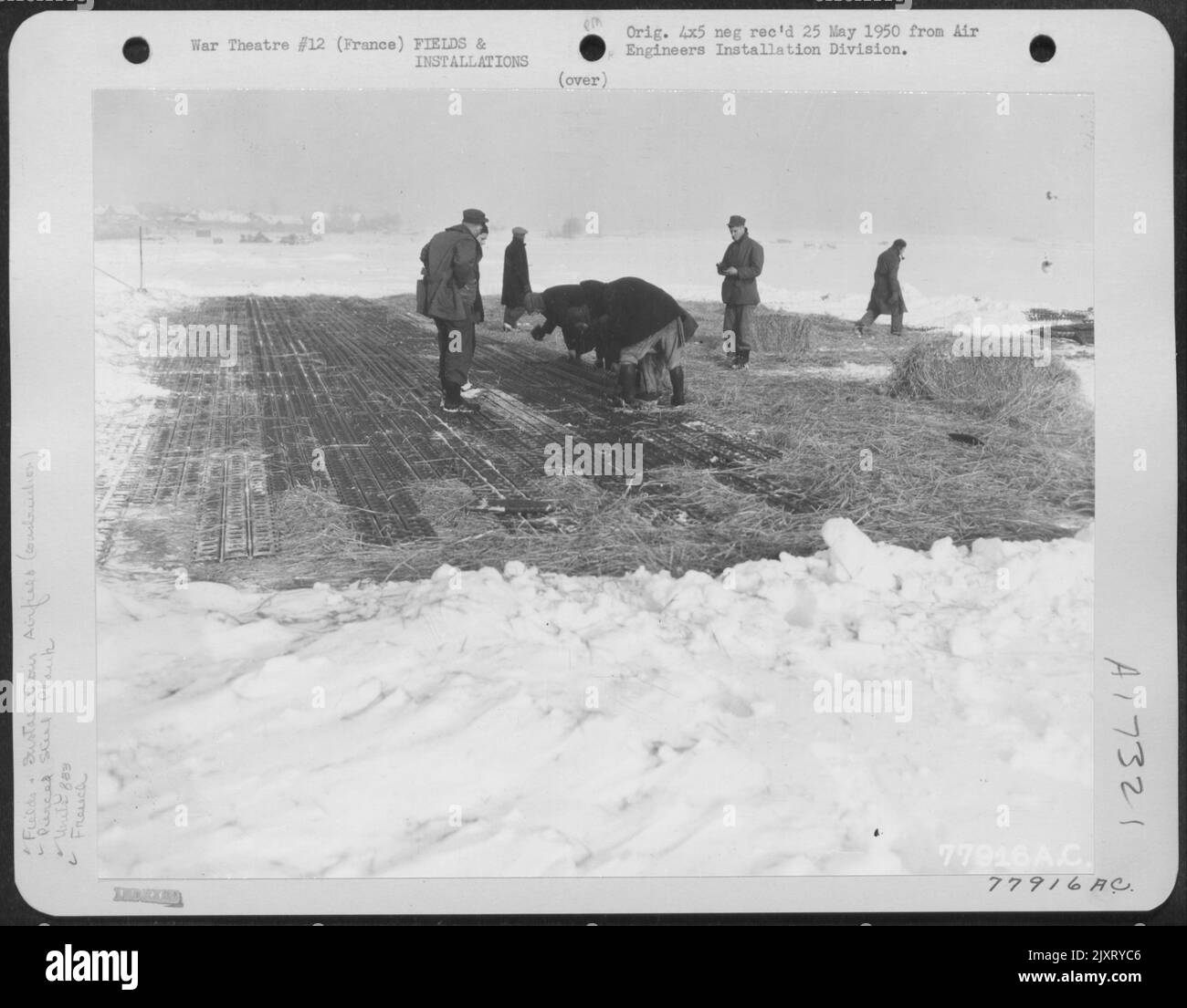 Members Of The 833Rd Engineer Aviation Battalion Supervises French ...