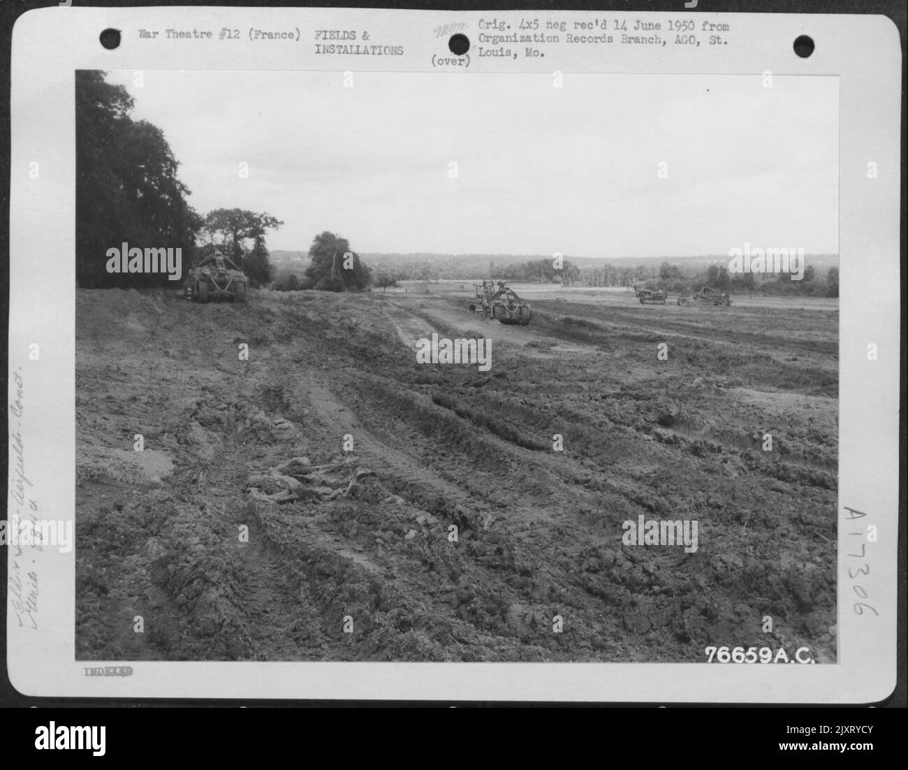 An Airfield At Le Molay, France, Under Construction By Men Of The 834Th ...