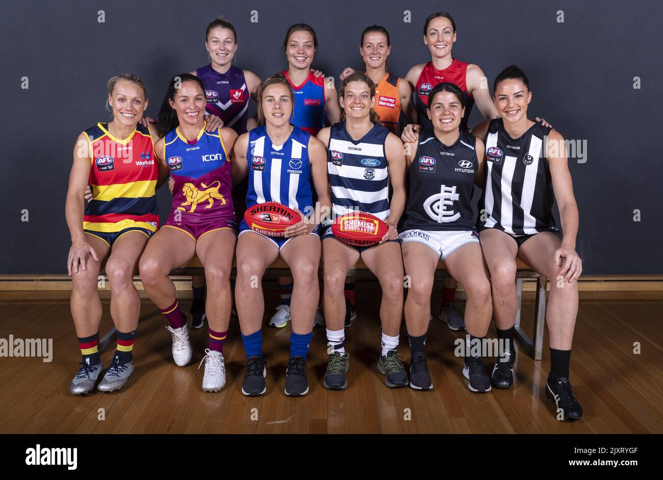(Back row L-R) Kellie Gibson, Ellie Blackburn, Nicola Barr, Meg Downie ...