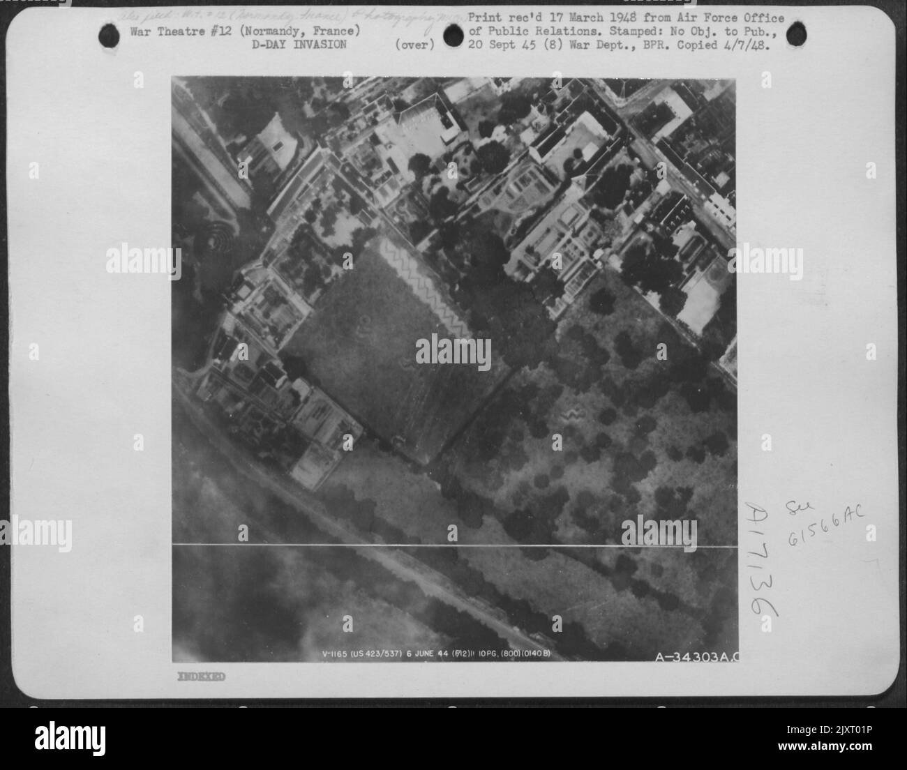 Normandy On D-Day. The Corkscrew Line In The Rectangle At Center Of The ...